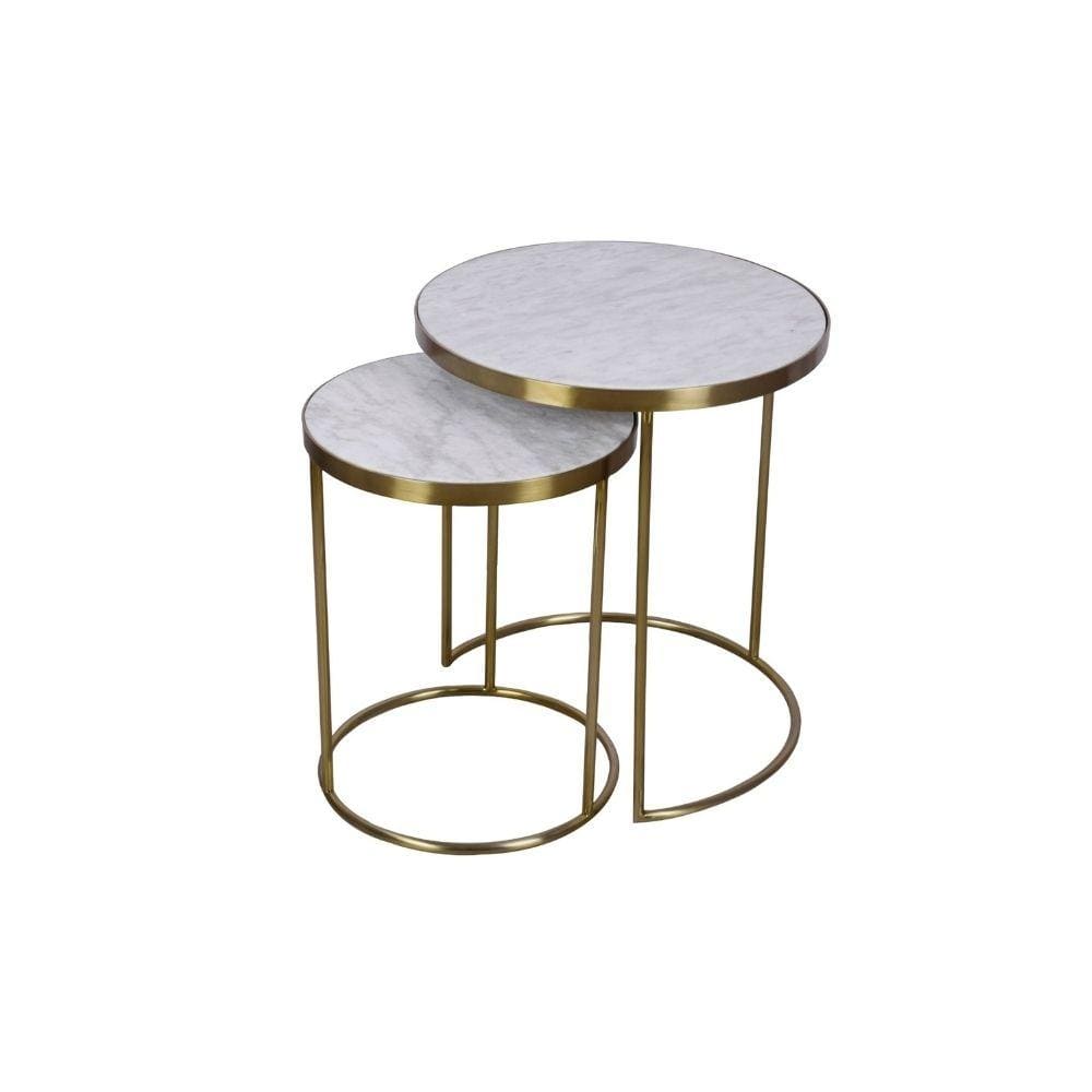 Harlo Round Marble Nesting Tables – Furnish by Isabey Interiors